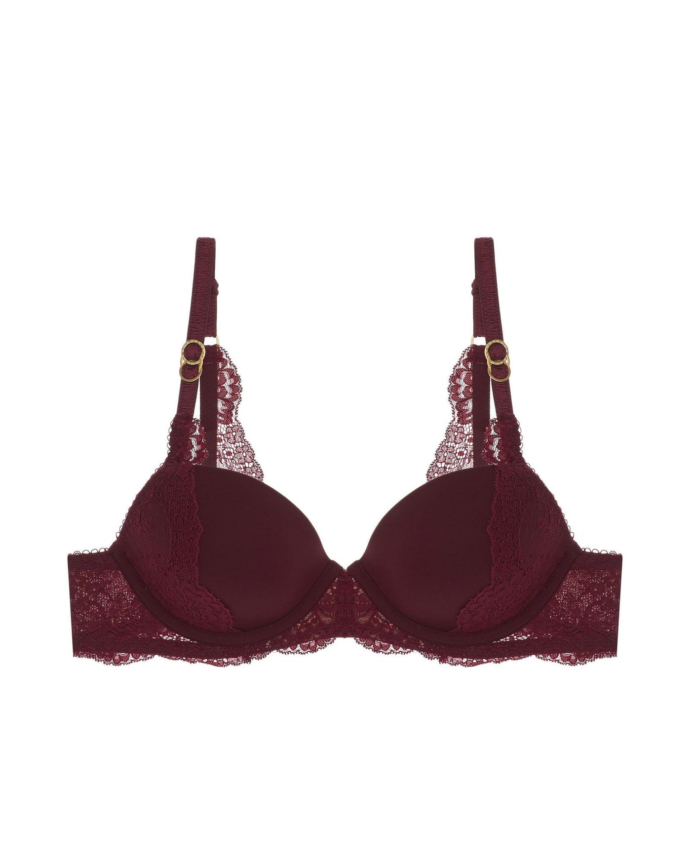 Stella Smooth & Lace Contour Plunge Bra In Red On Sale