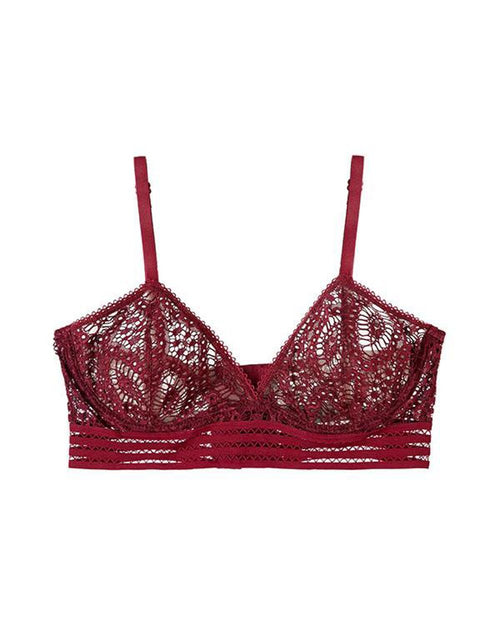 Baroque Triangle Underwire Bra In Red On Sale